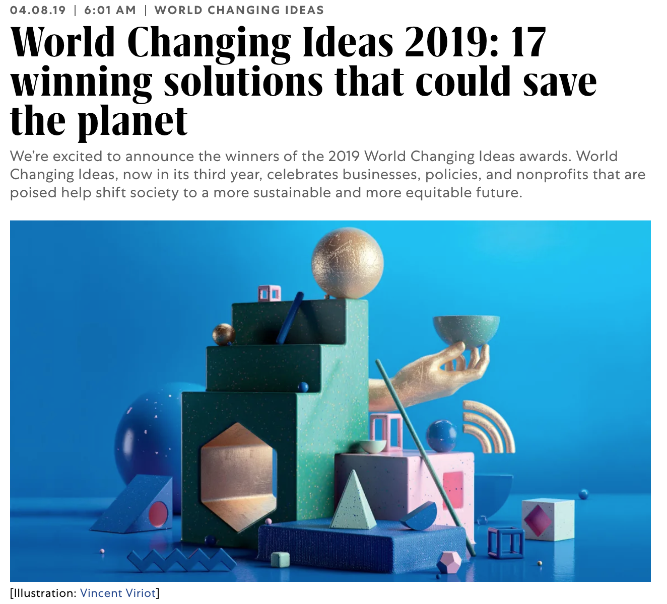 World Changing Ideas 2019